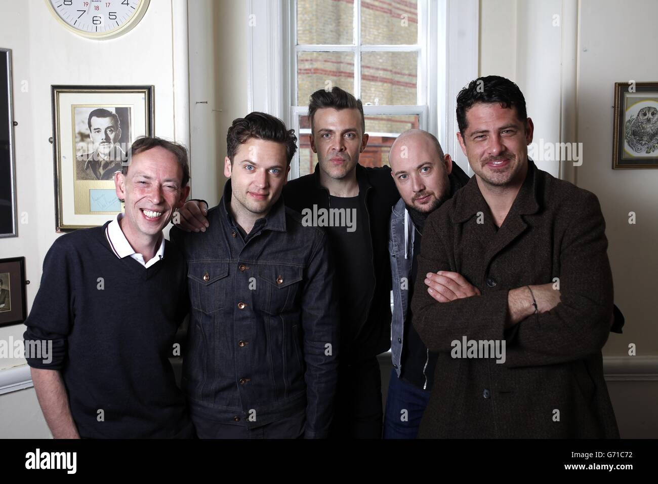 (Left - right) Steve Lamaq, Eric Sanderson, Al Hardiman, Rob Allen and ...