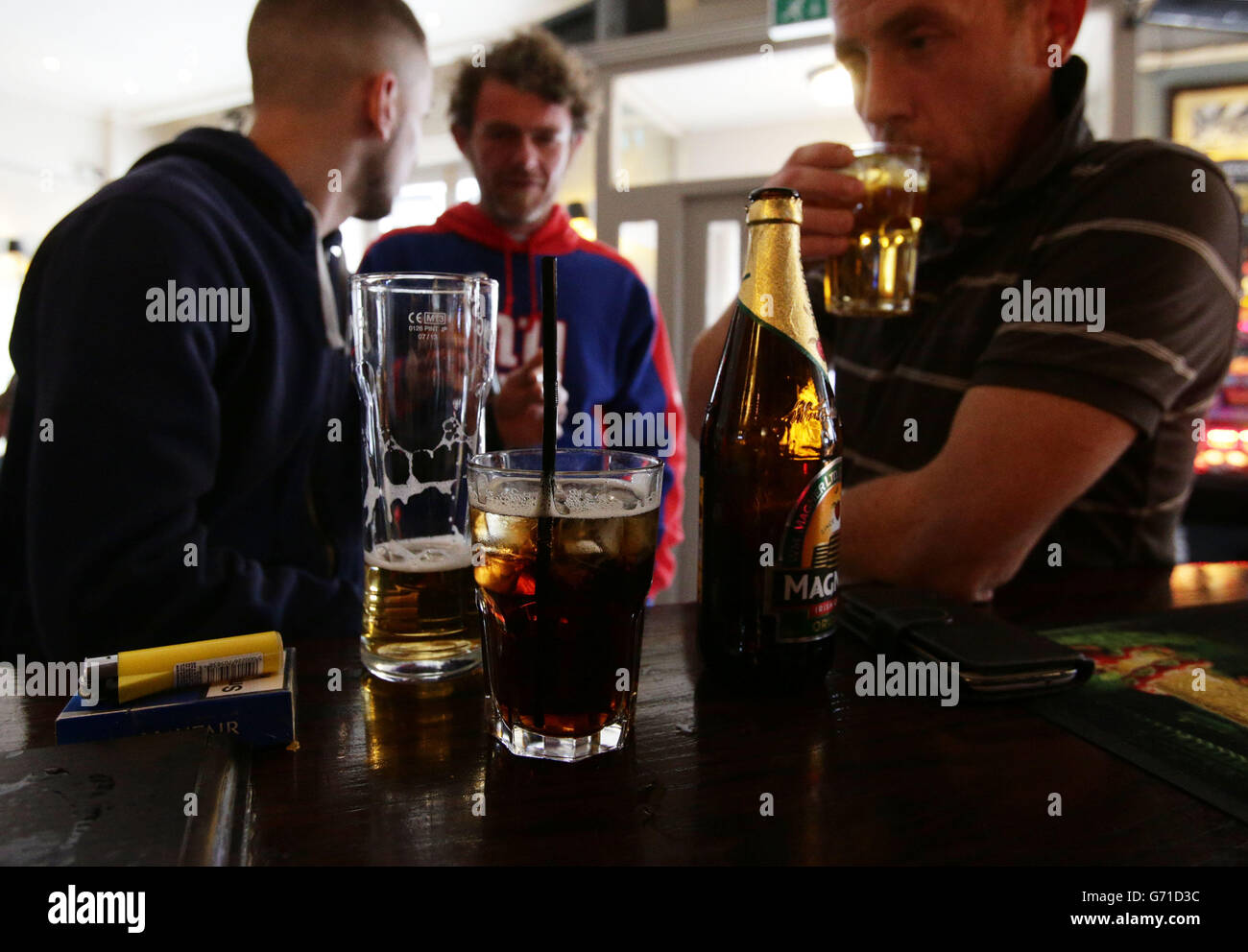 Alcohol Drinking - Stock. A selection of alcoholic drinks placed on the ...