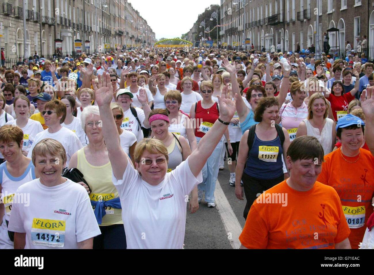 Female runners set off in the mini-marathon from Fitzwilliam Street in ...