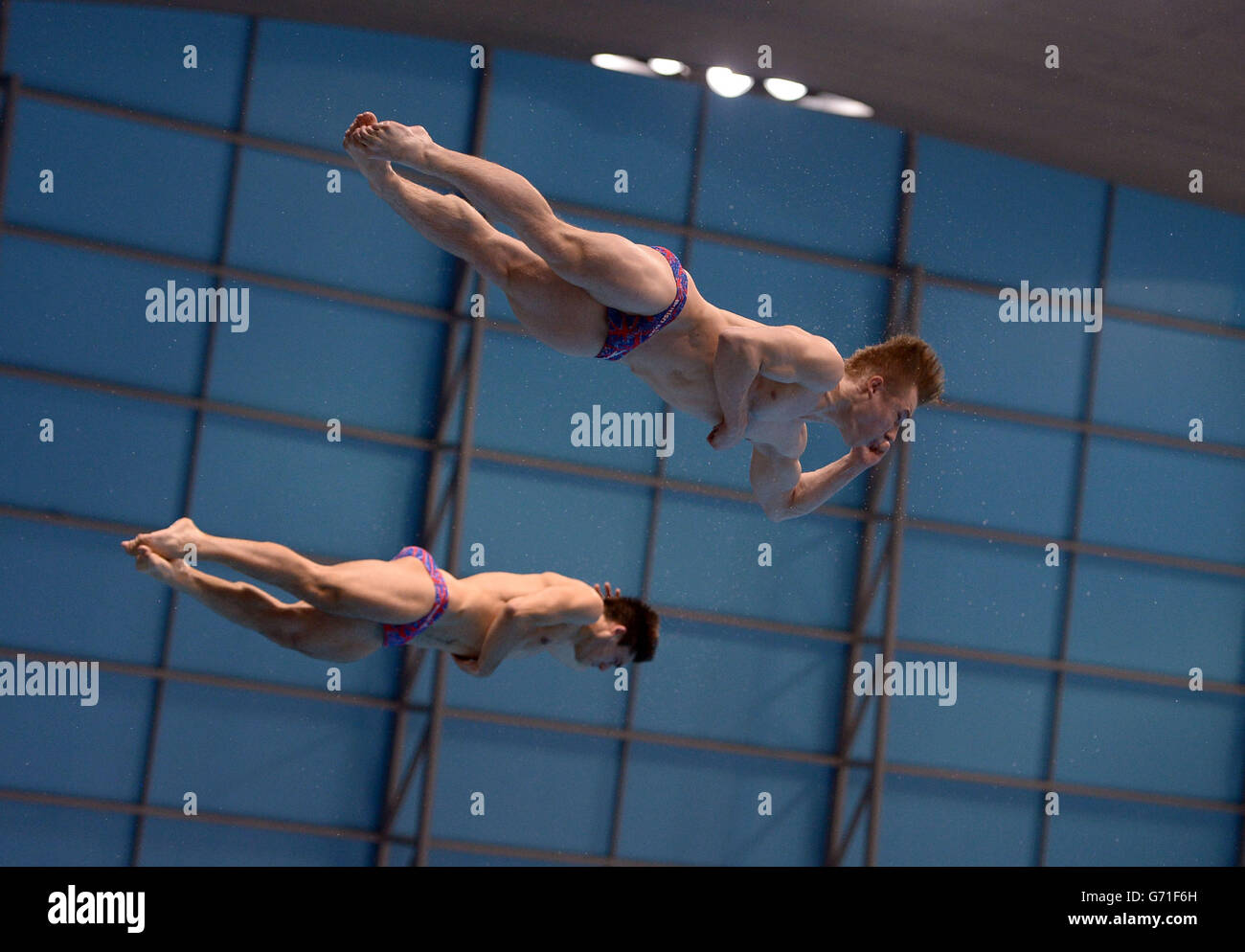 Great Britain's Jack Laugher (top) and Chris Mears in the Men's 3m ...