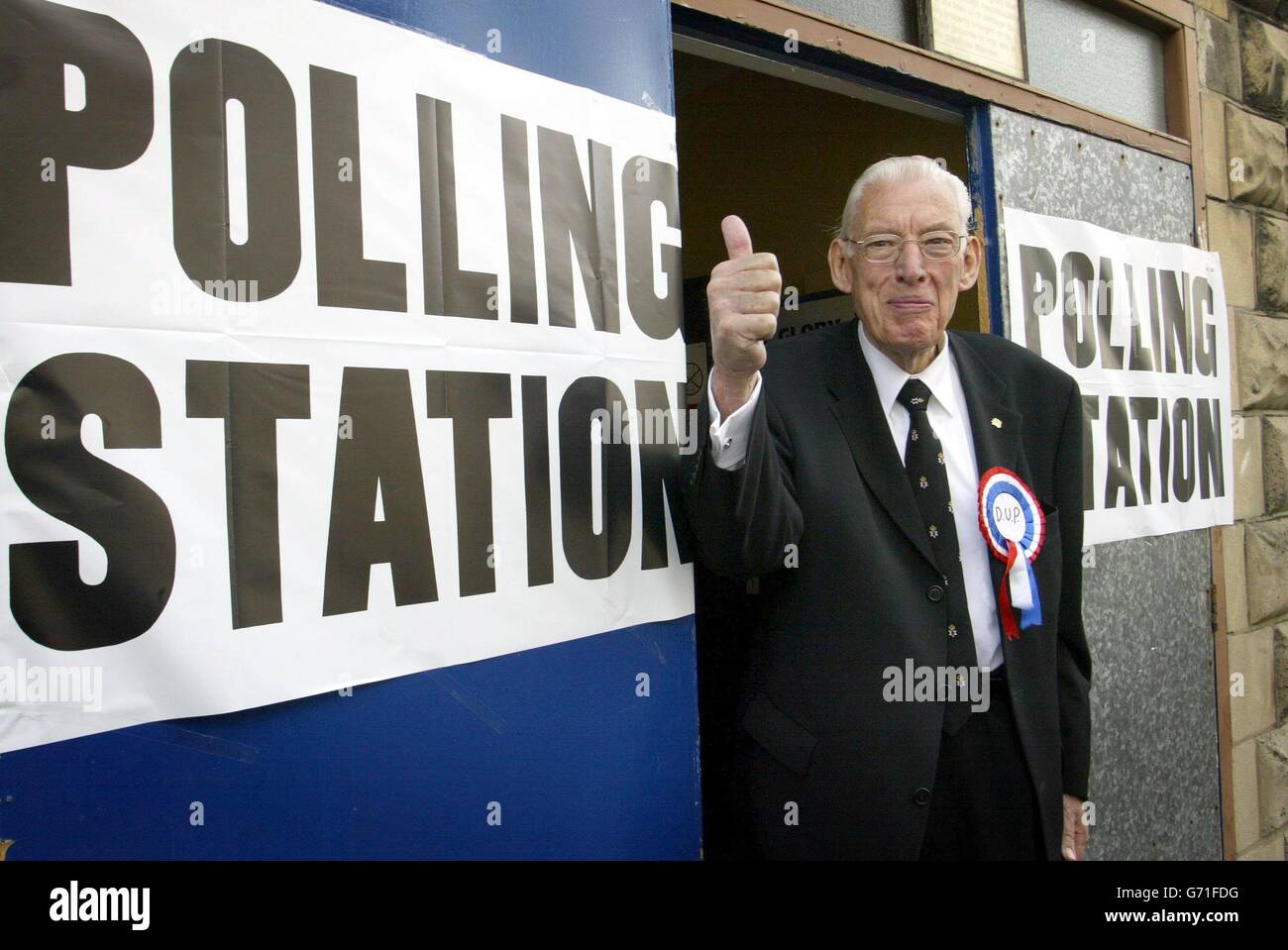 The Rev Ian Paisley, leader of the Democratic Unionist Party, after ...