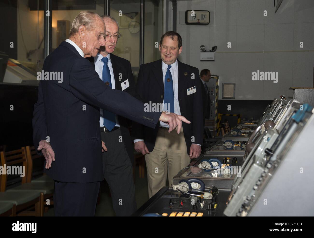 The Duke of Edinburgh during his visit to the RAF Air Defence Radar ...