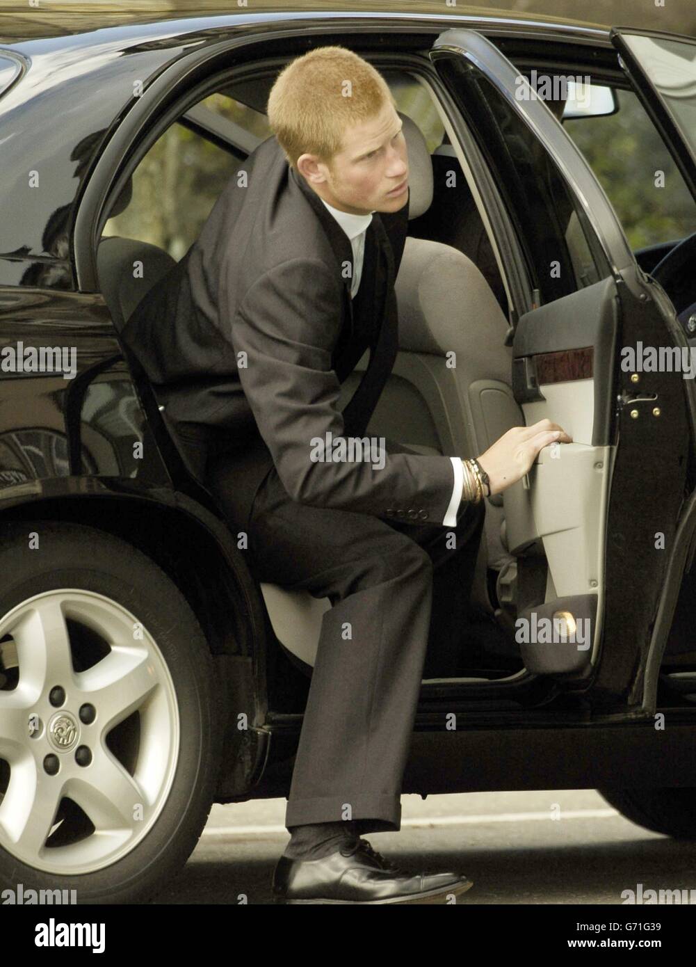 Prince Harry - Frances Shand-Kydd Funeral Stock Photo - Alamy