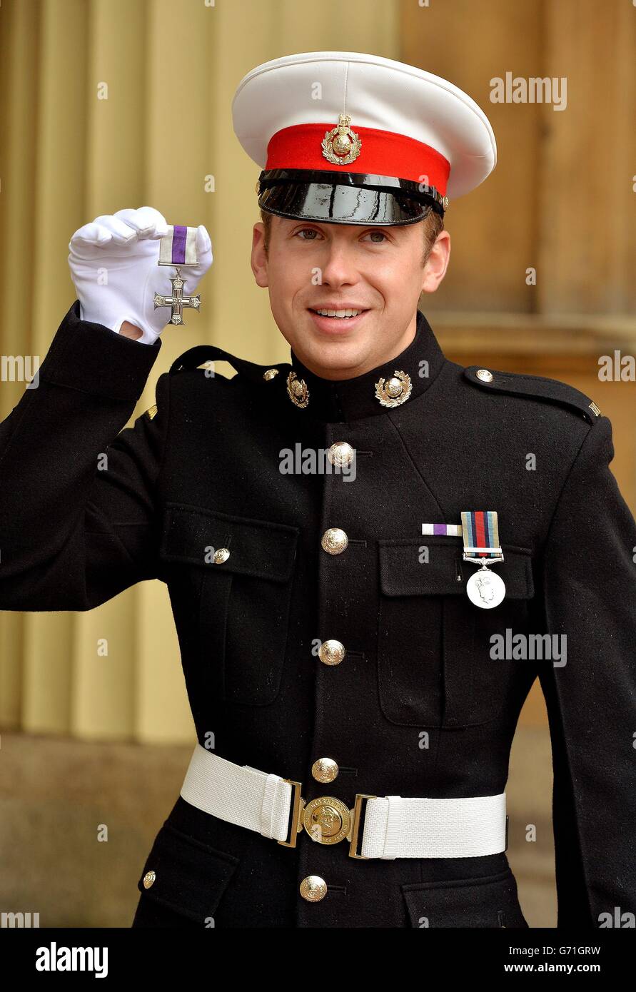 Royal Marine Harry Robinson, of Taunton-based 40 Commando, after he ...