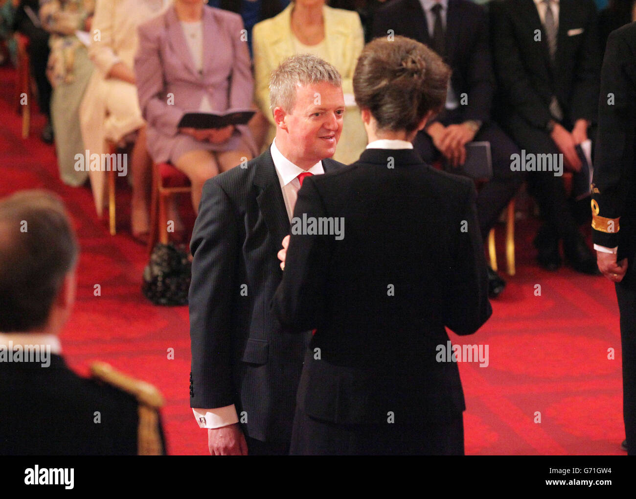 Awarded by princess royal investiture ceremony buckingham palace hi-res ...