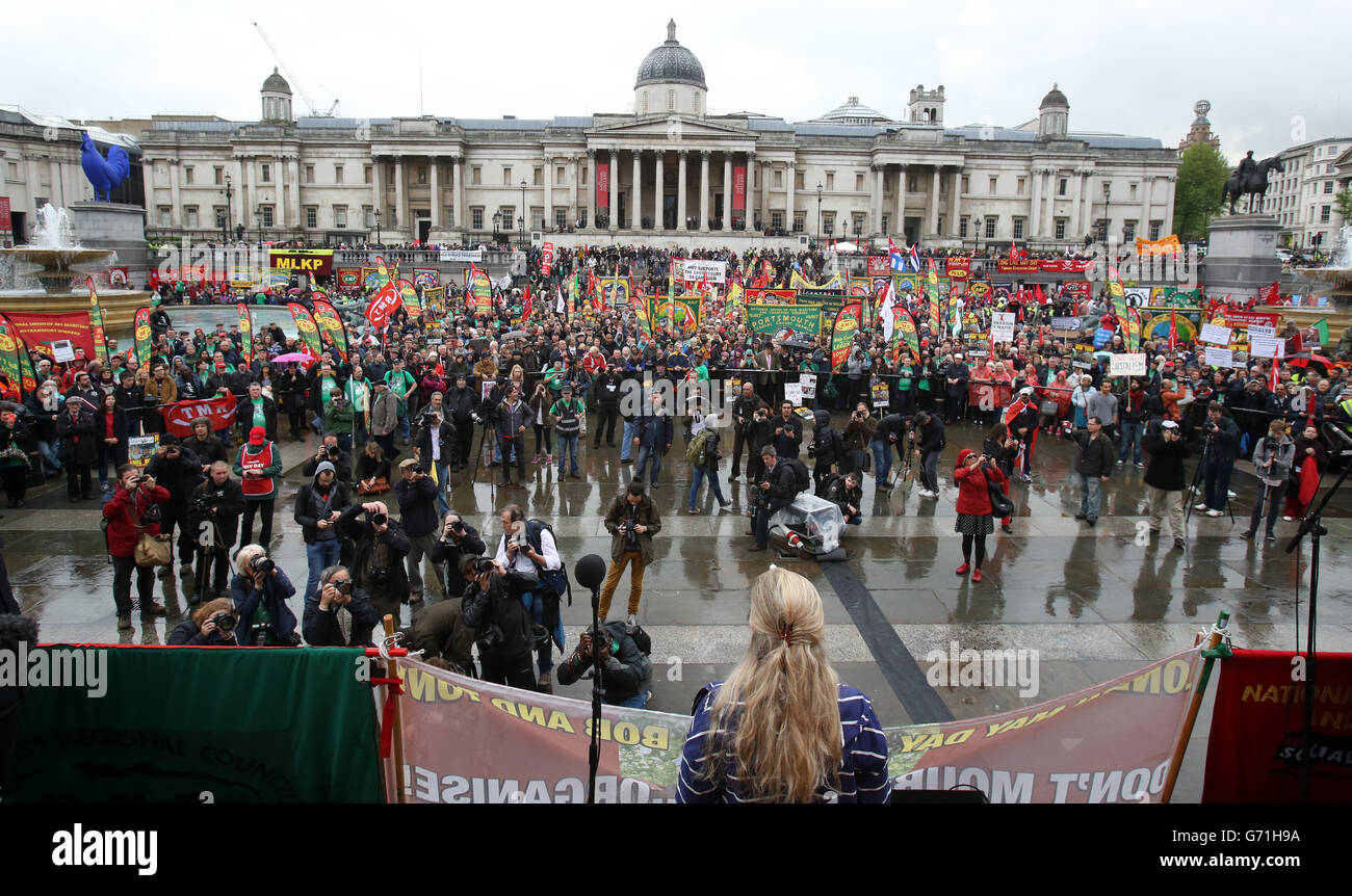 May Day rally - London Stock Photo - Alamy