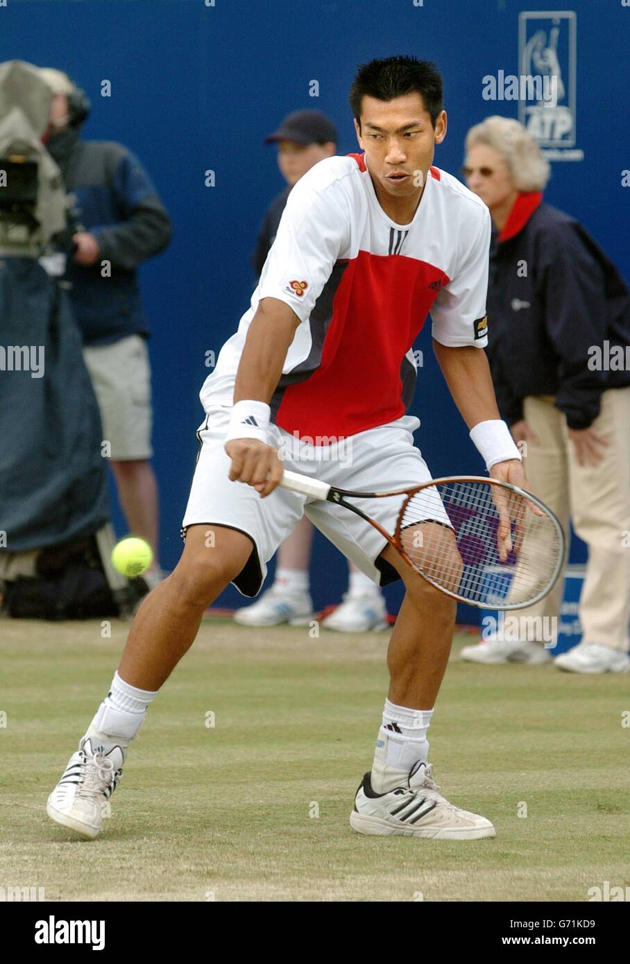 Thailands paradorn scrichaphan in action against swedens robin ...