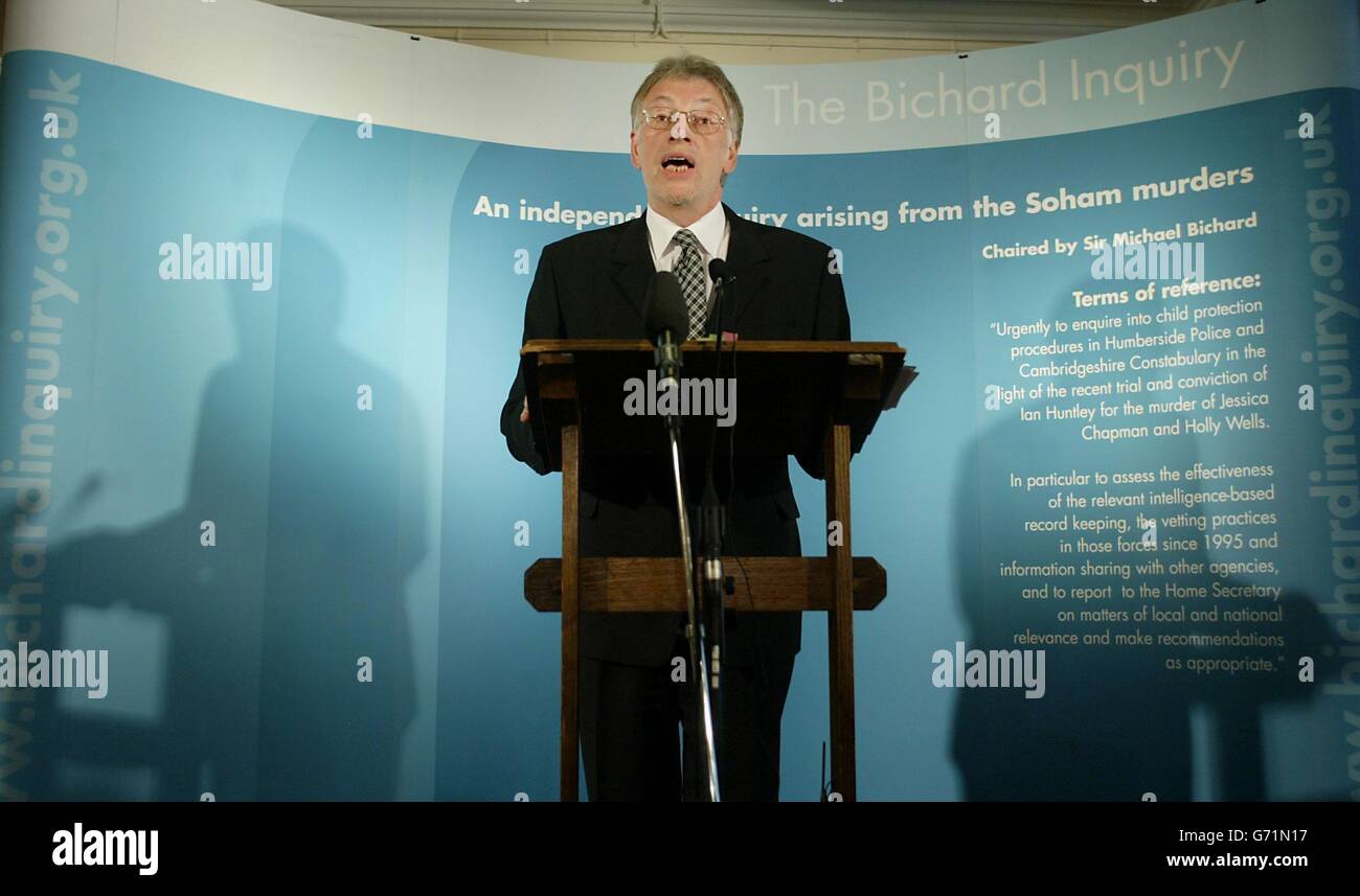 Sir Michael Bichard Soham inquiry Stock Photo - Alamy