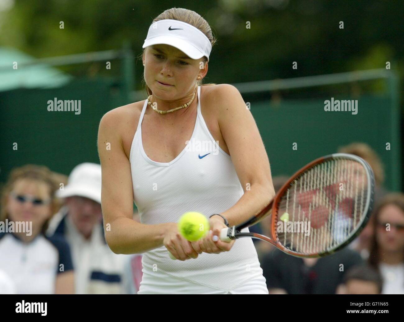 Daniela Hantuchova from Slovakia in action against Samantha Reeves from ...