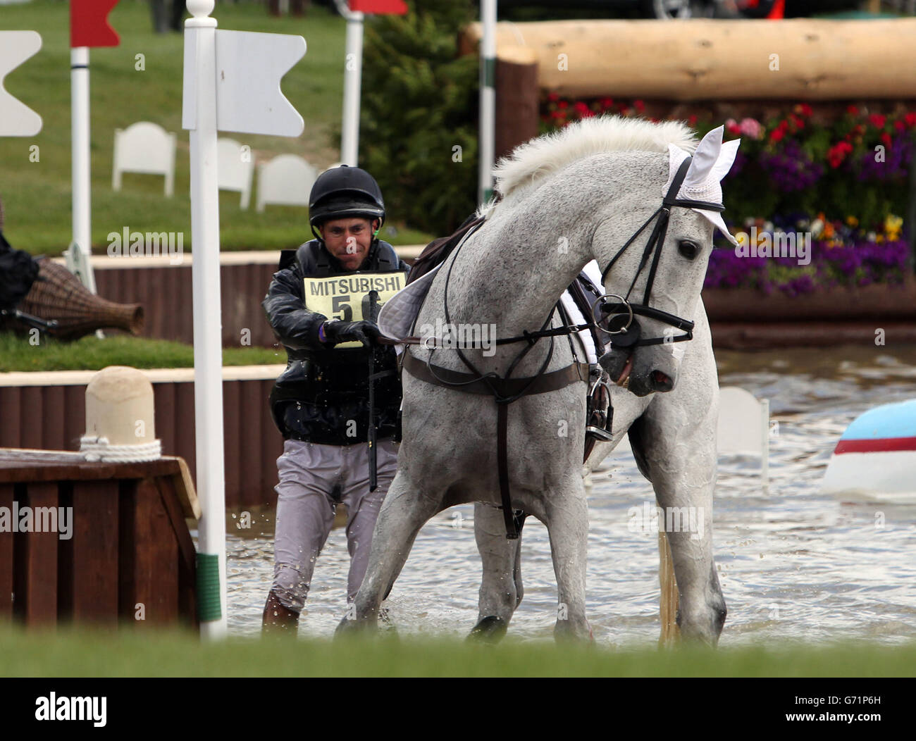 New Zealand's Neil Spratt riding Upleadon in the Cross Country phase ...