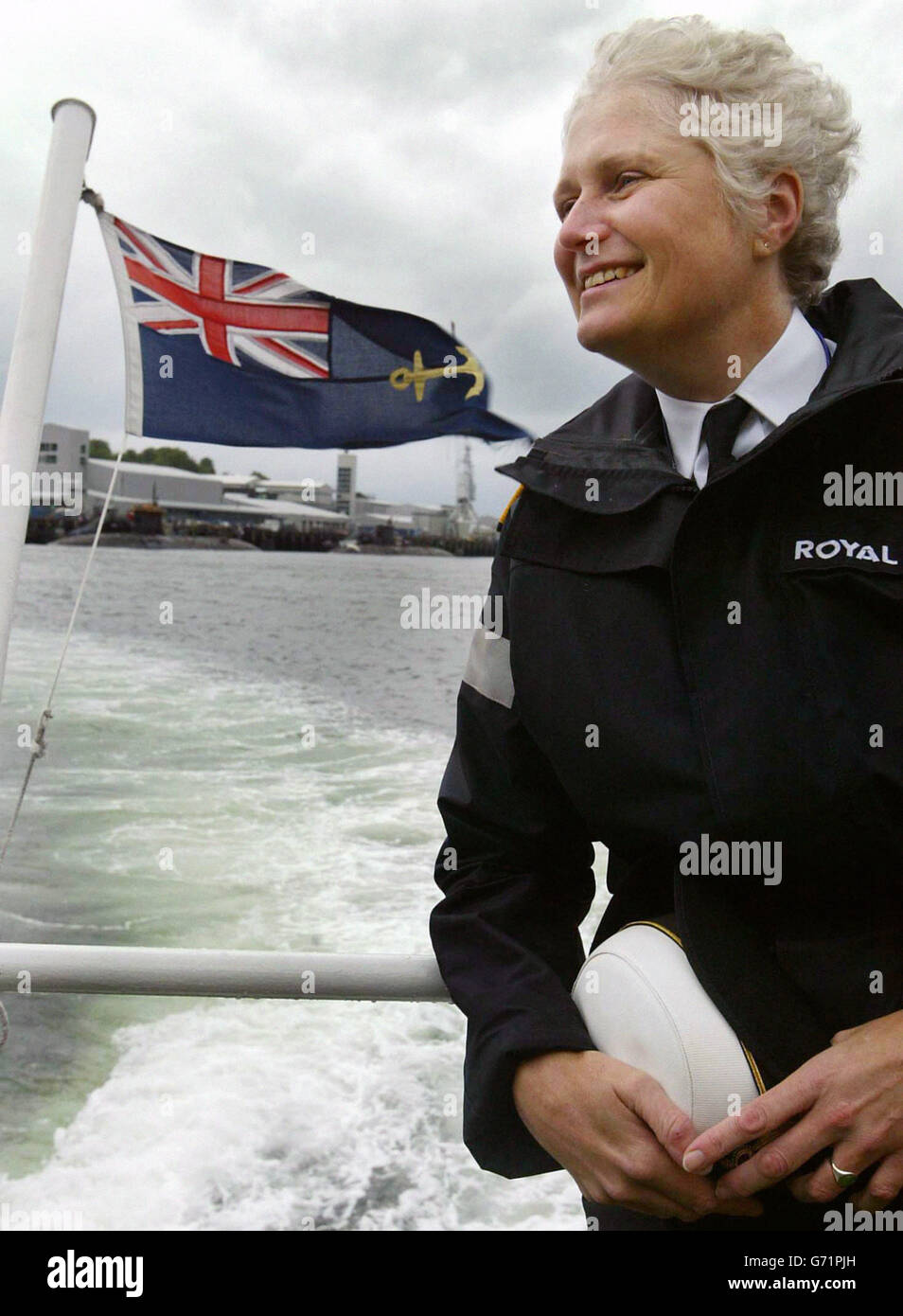 Commodore Carolyn Stait, who is the first woman to hold a senior ...