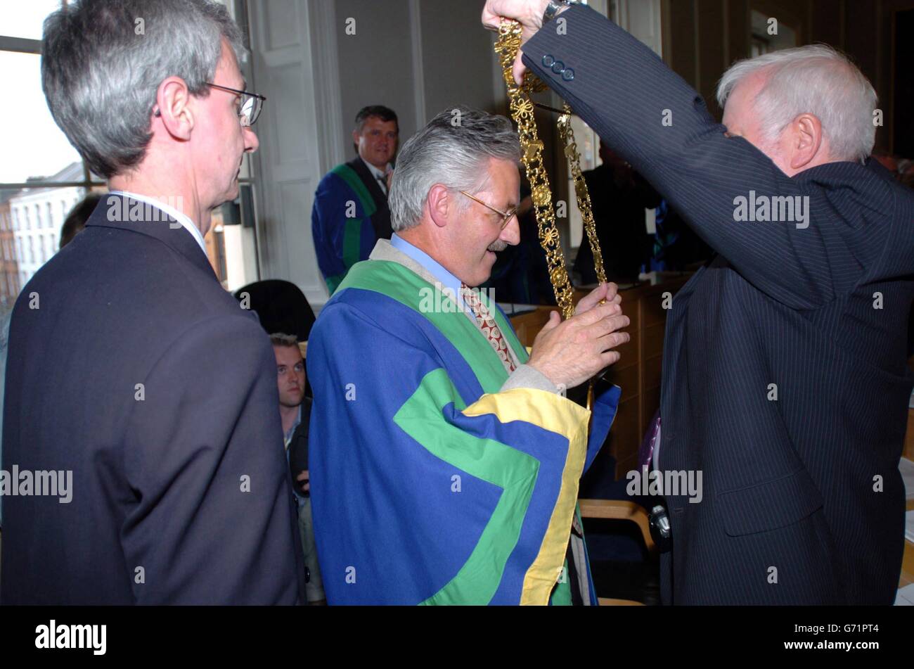 Councillor Michael Conaghan, being appointed the New Lord Mayor of ...