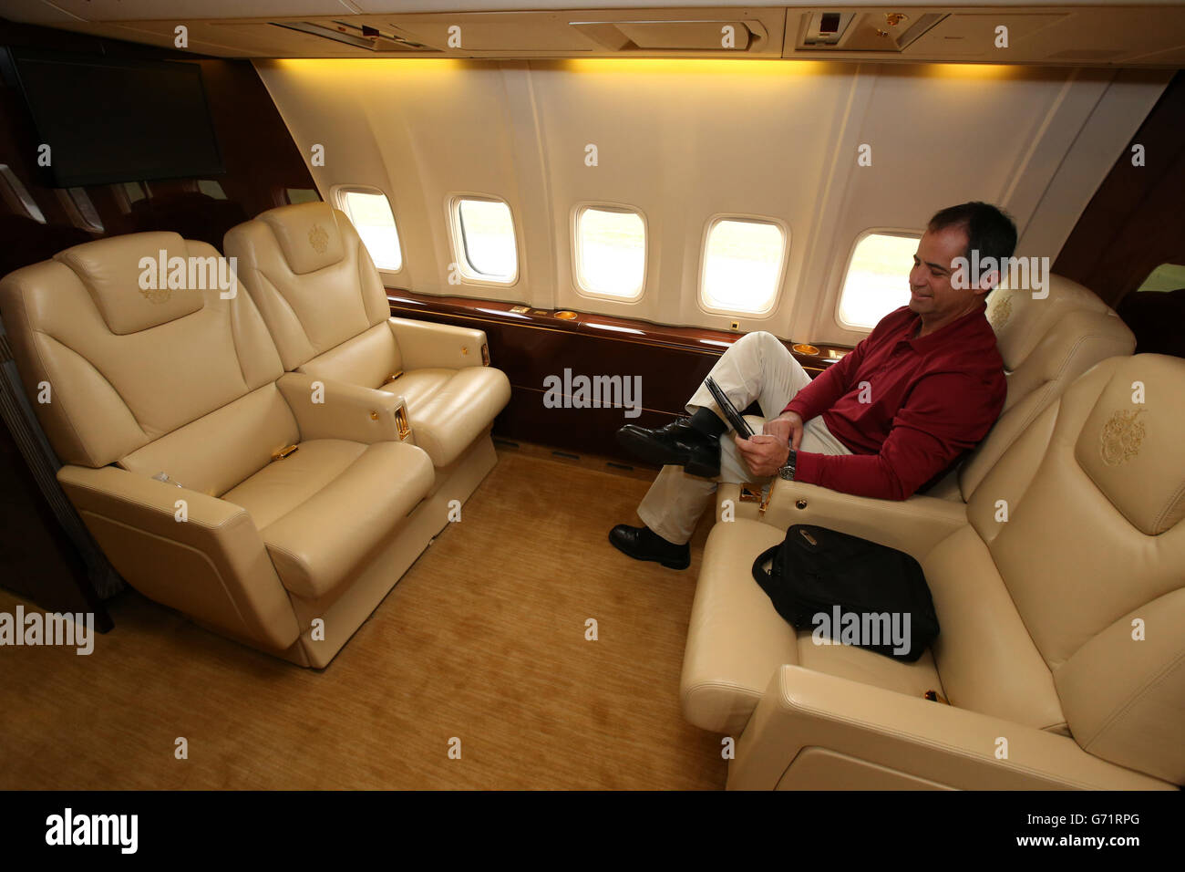Donald Trump's private jet Stock Photo - Alamy