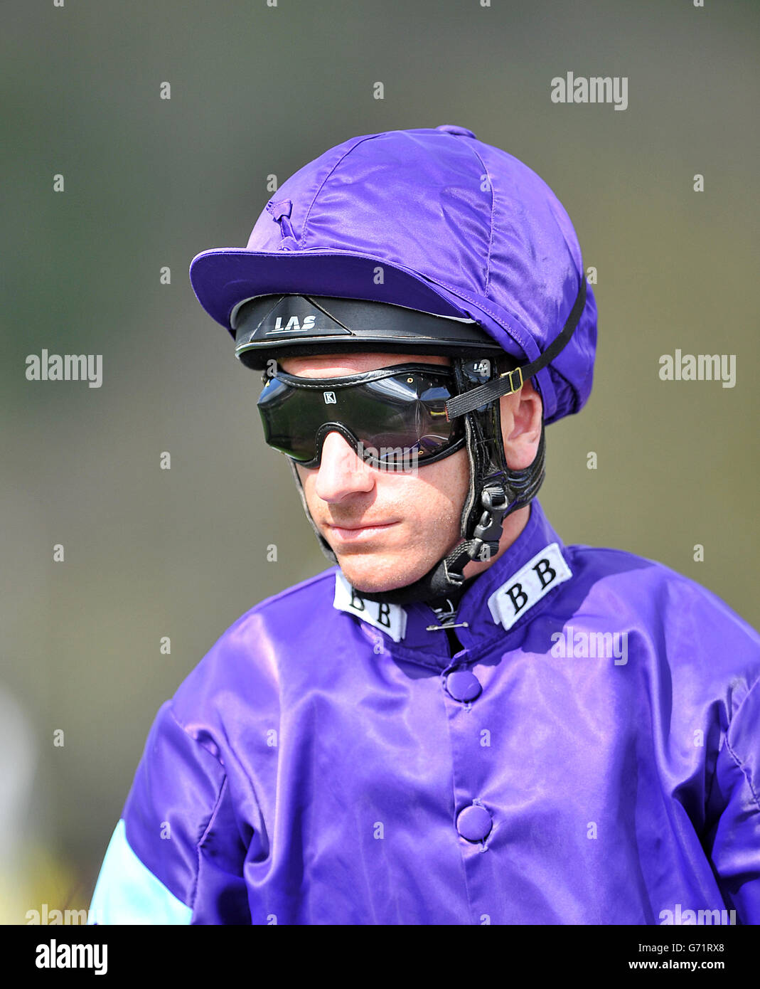 Horse Racing - Nottingham Racecourse. Jockey Martin Lane Stock Photo ...