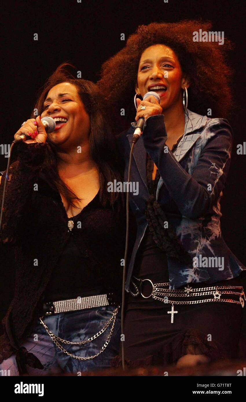 Sister Sledge perform on the Pyramid stage during the Glastonbury ...