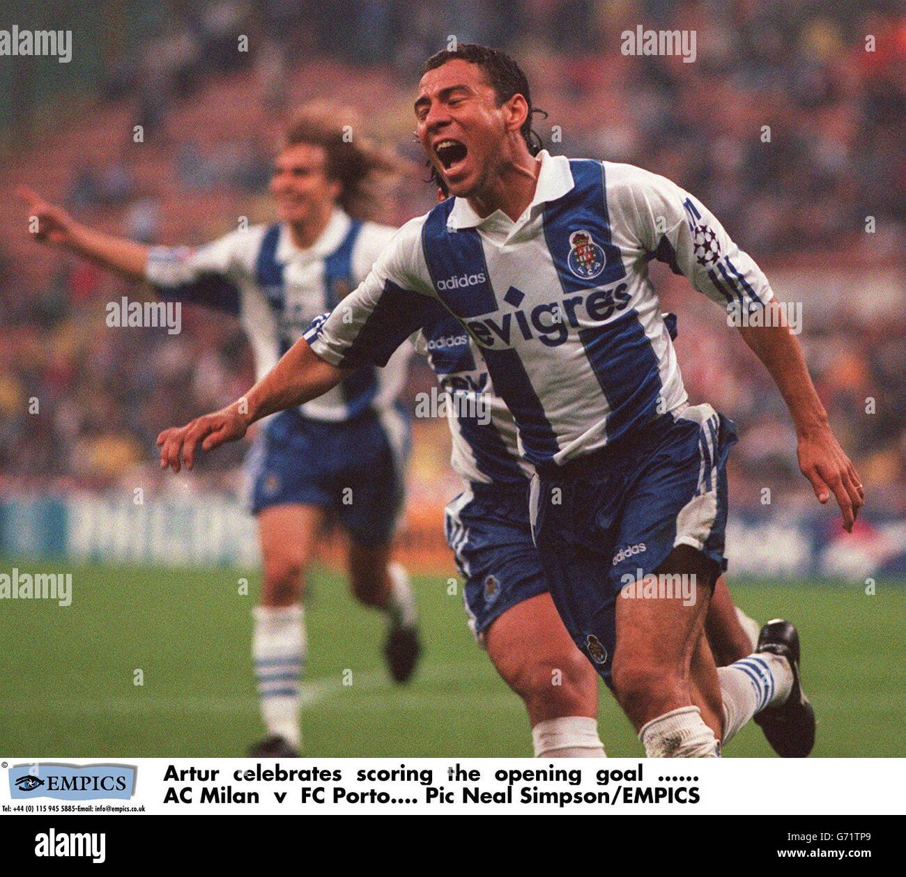 Fc porto celebrates the opening goal ac milan fc porto hi-res stock ...