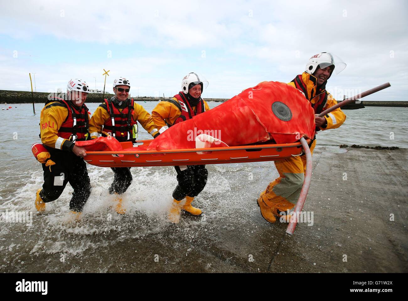 RNLI Howth volunteers (left - right) Lorcan Dignam, Dave Howard, Paul ...