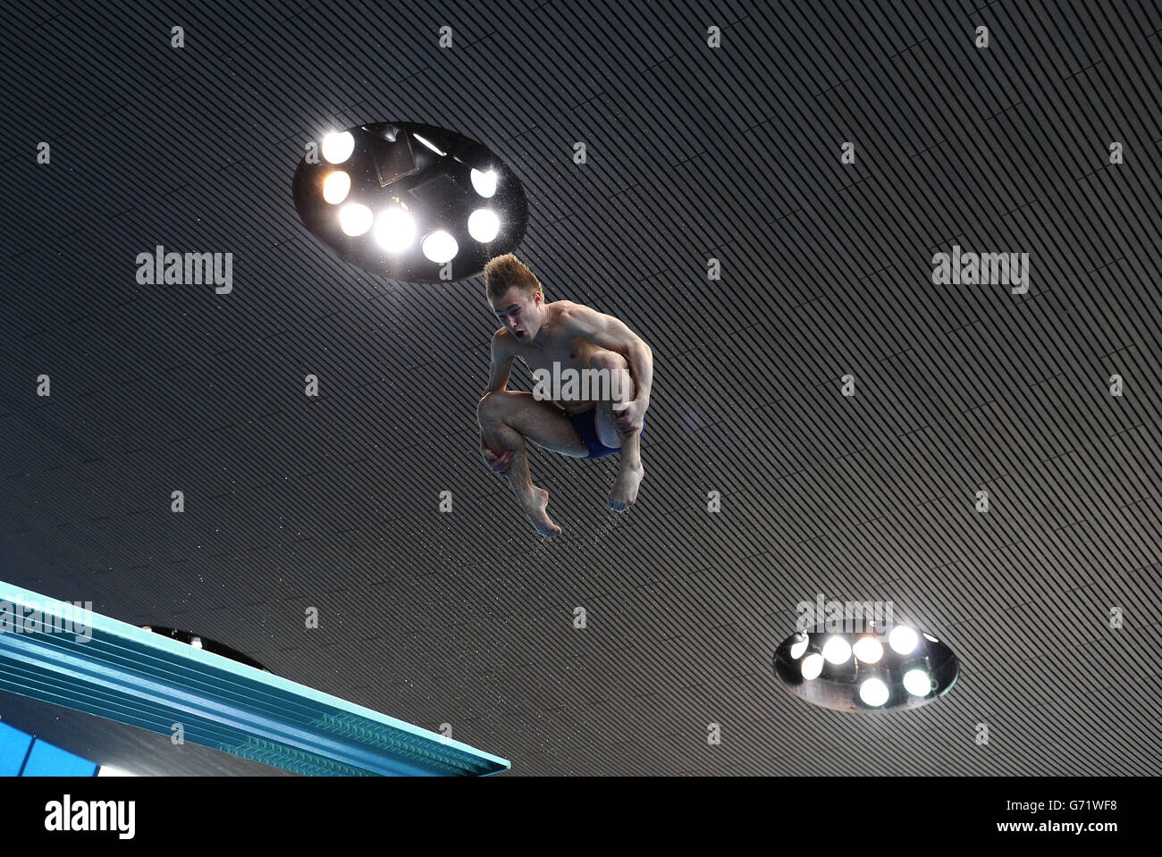 Great Britain's Jack Laugher gets in some practice before the final of ...