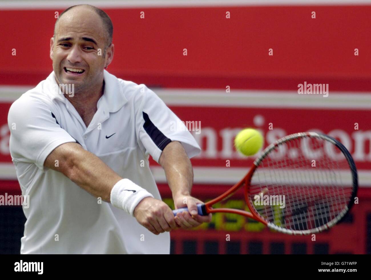 USA's Andre Agassi in action, during the Stella Artois Championships at ...