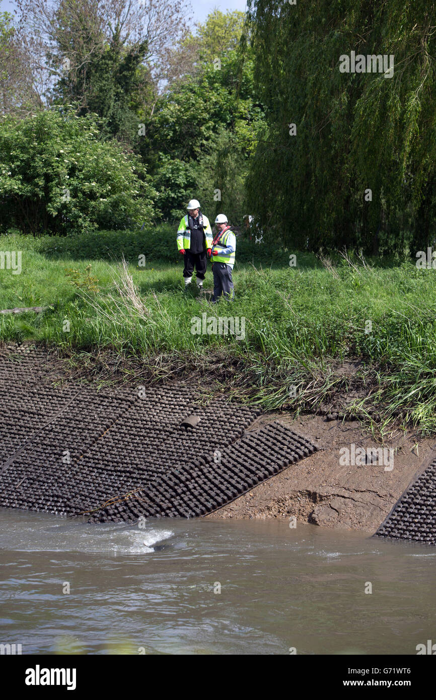 River Mole flood damage check Stock Photo - Alamy