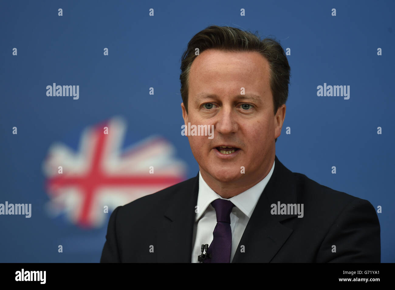Prime Minister David Cameron gives a speech as part of the Conservative ...