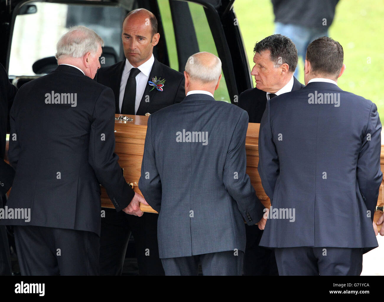 Sandy Jardine funeral Stock Photo - Alamy