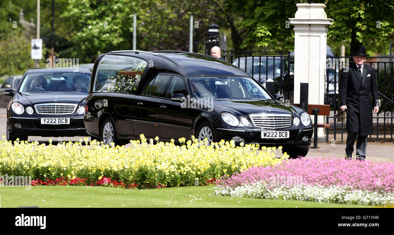 Sue Townsend funeral Stock Photo - Alamy