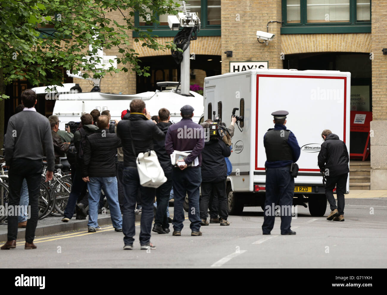 Max Clifford court case. The prison van transporting Max Clifford ...