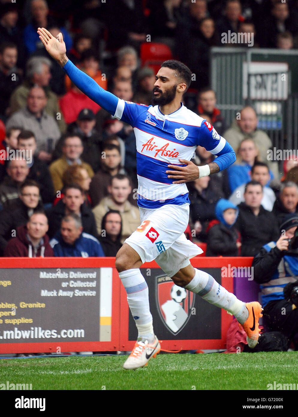 Queens Park Rangers' Armand Traore celebrates scoring his sides first ...