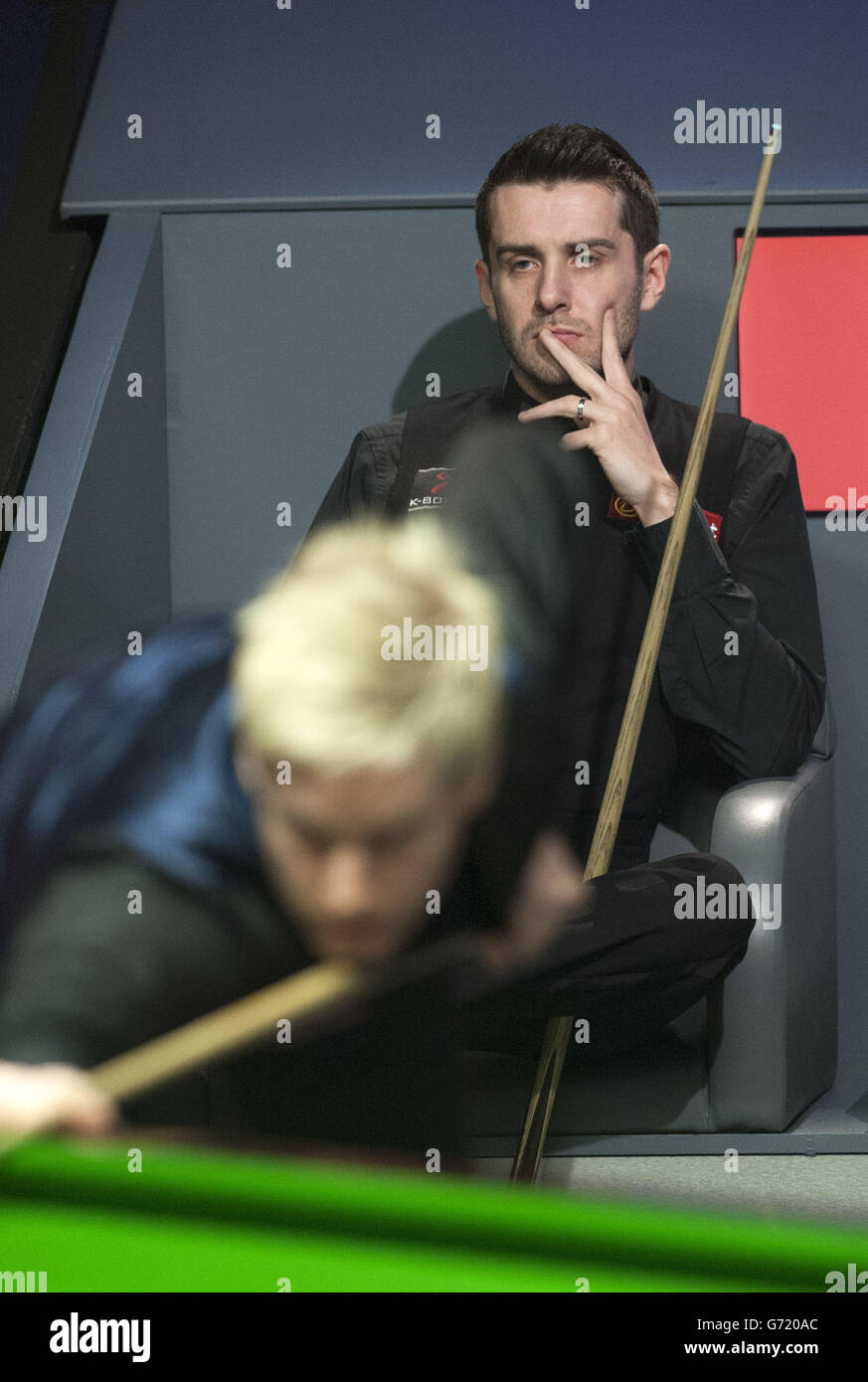 Mark Selby during his semi-final match against Neil Robertson during ...