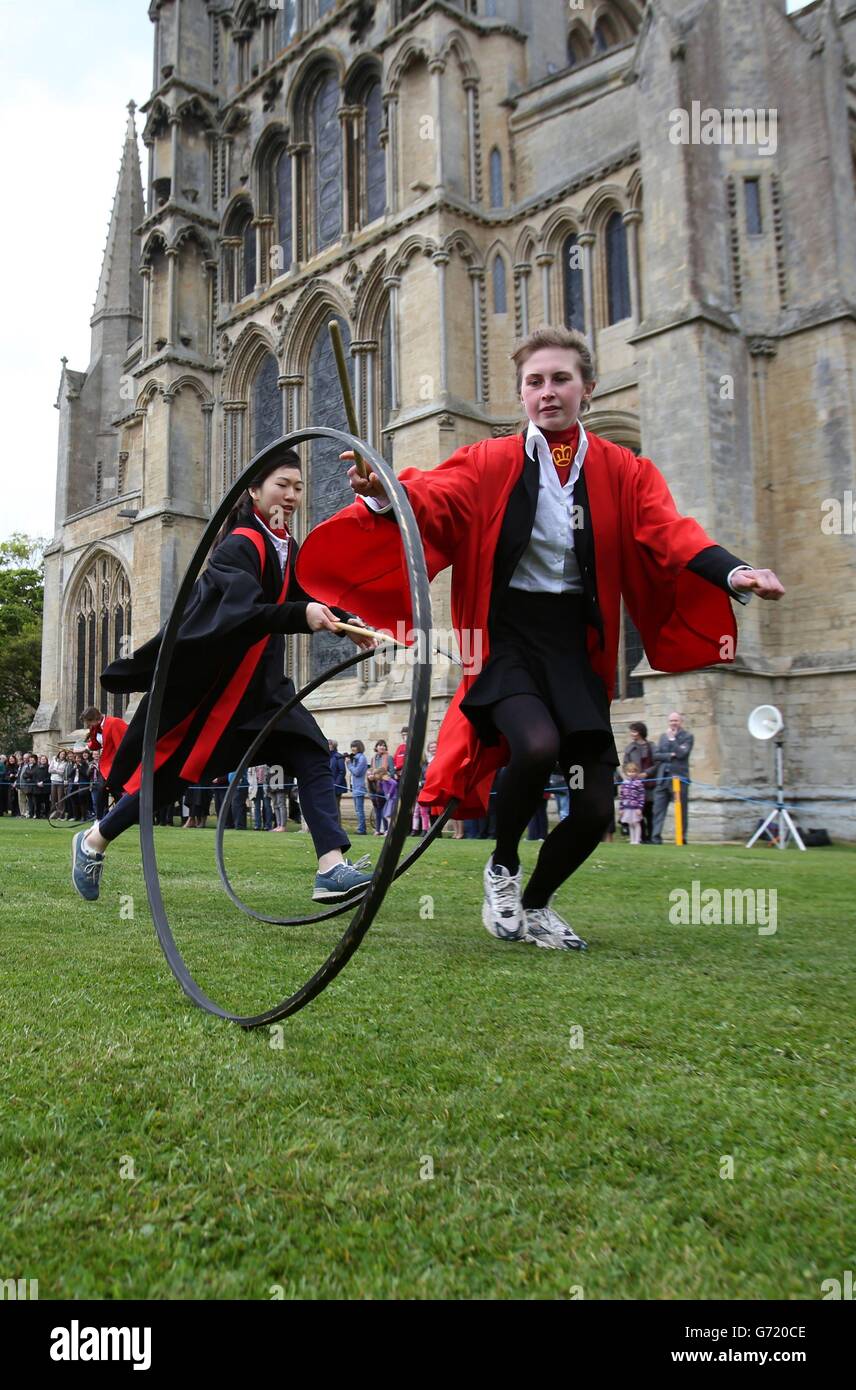 The King's School - Hoop Trundle - Ely Stock Photo - Alamy