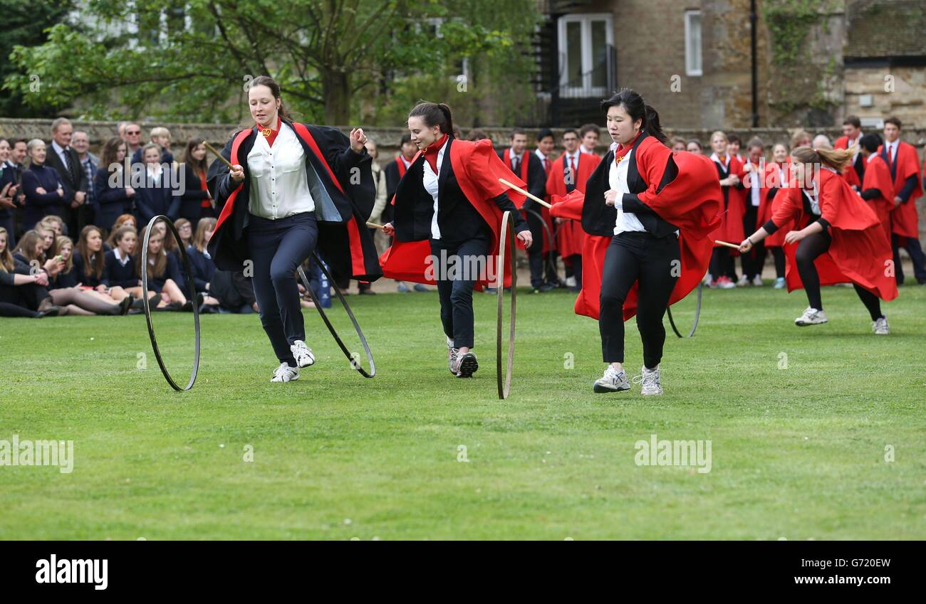 The King's School - Hoop Trundle - Ely Stock Photo - Alamy