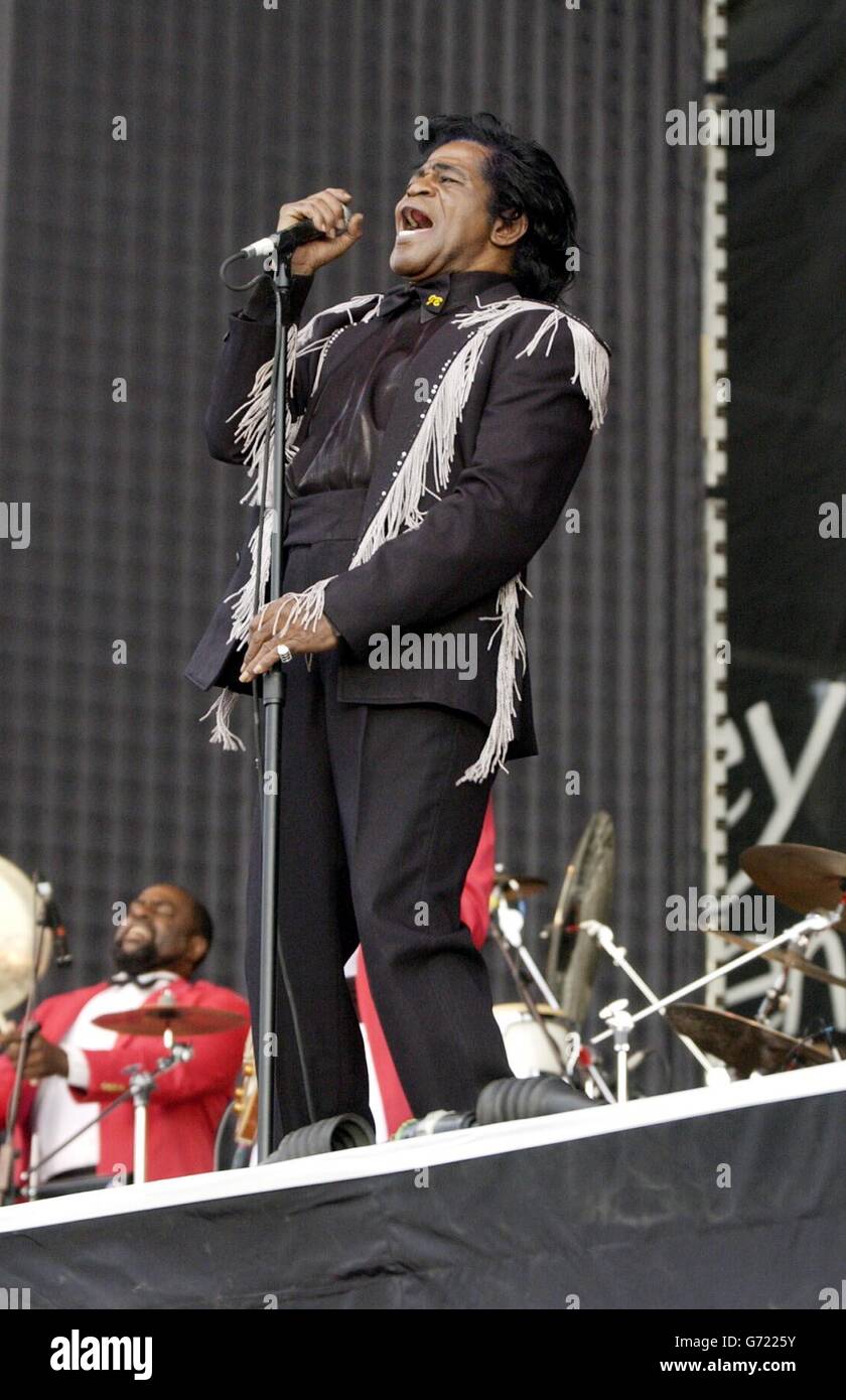 James Brown Concert. Soul legend James Brown performing onstage at Hyde ...