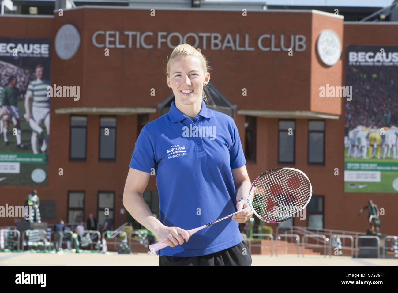 Scotland's Imogen Bankier outside Celtic Park, home of the opening ...