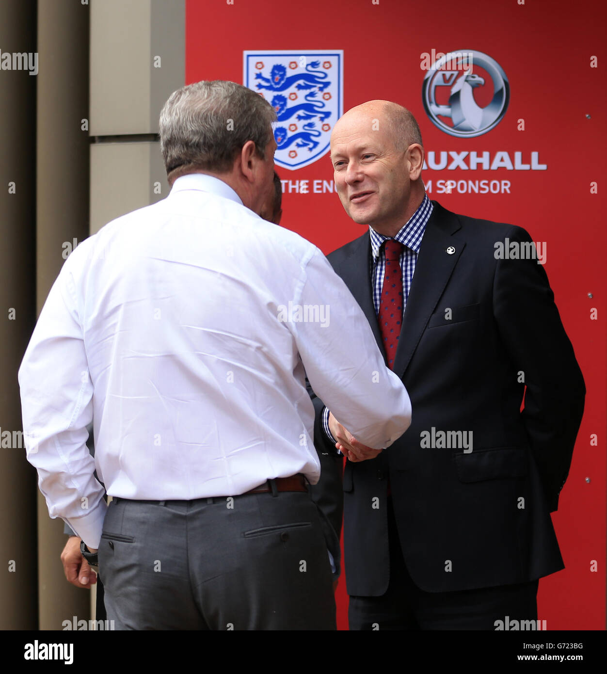 Tim Tozer, Chairman and Managing Director of Vauxhall Motors greets ...