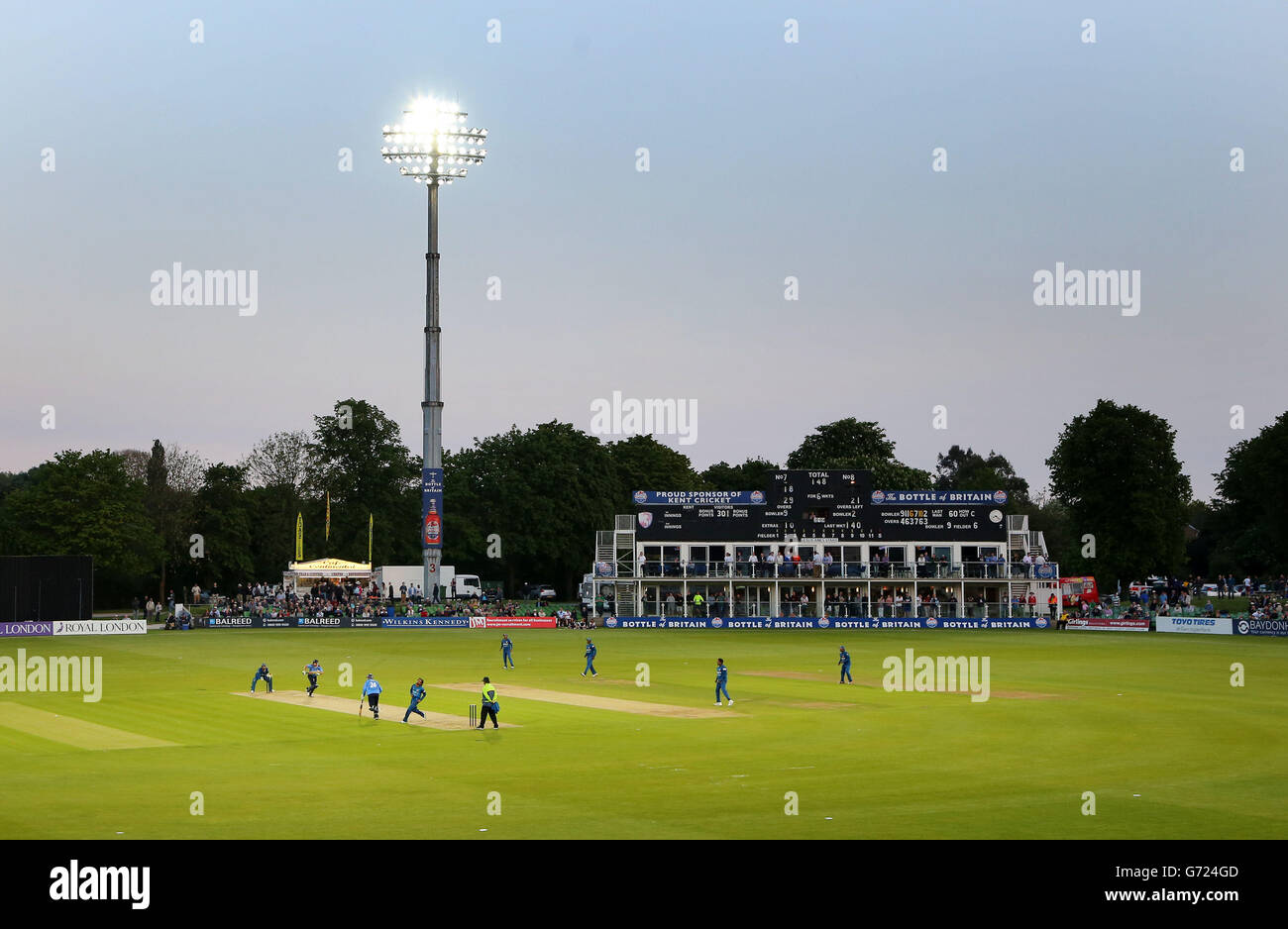 A general View during the tour match at The Spitfire Ground, Kent Stock ...