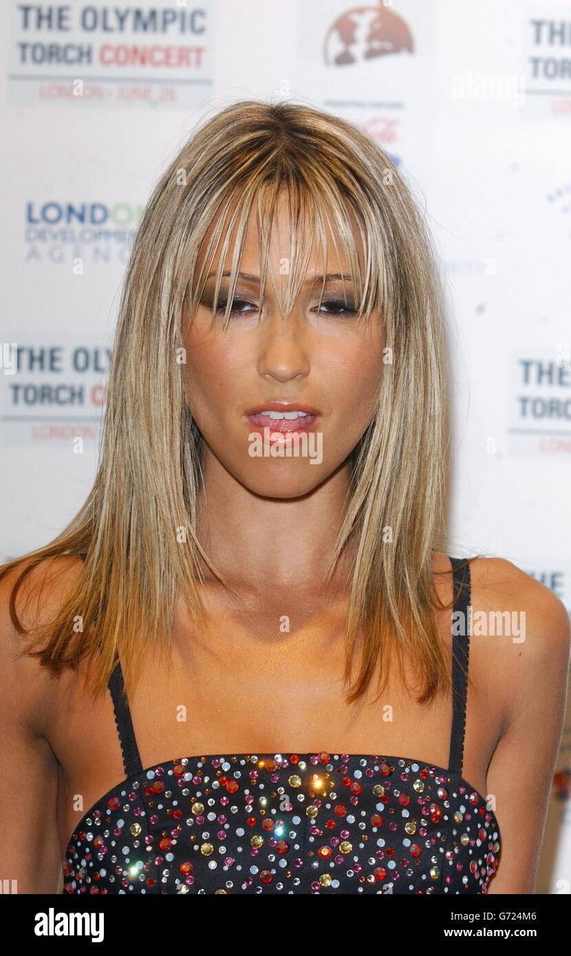Singer Rachel Stevens poses for photographers backstage, before ...