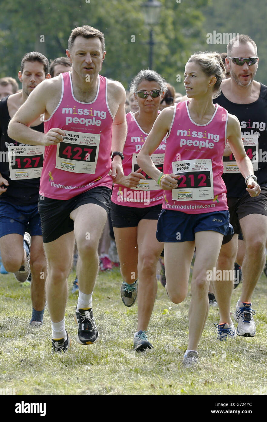 Kate (right) and Gerry (left) McCann take part in the MissingPeople ...