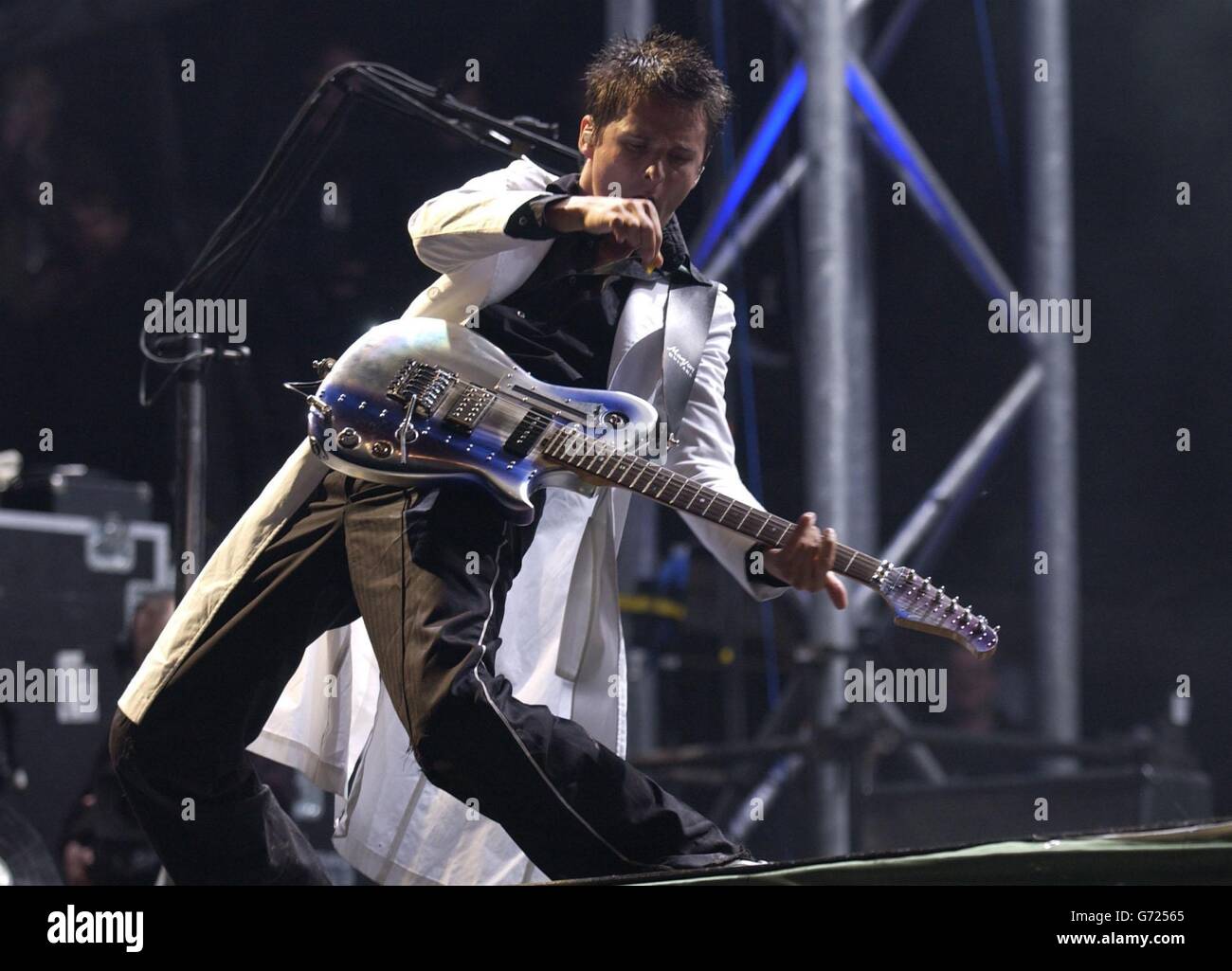 Muse performing on pyramid stage glastonbury festival hi-res stock ...