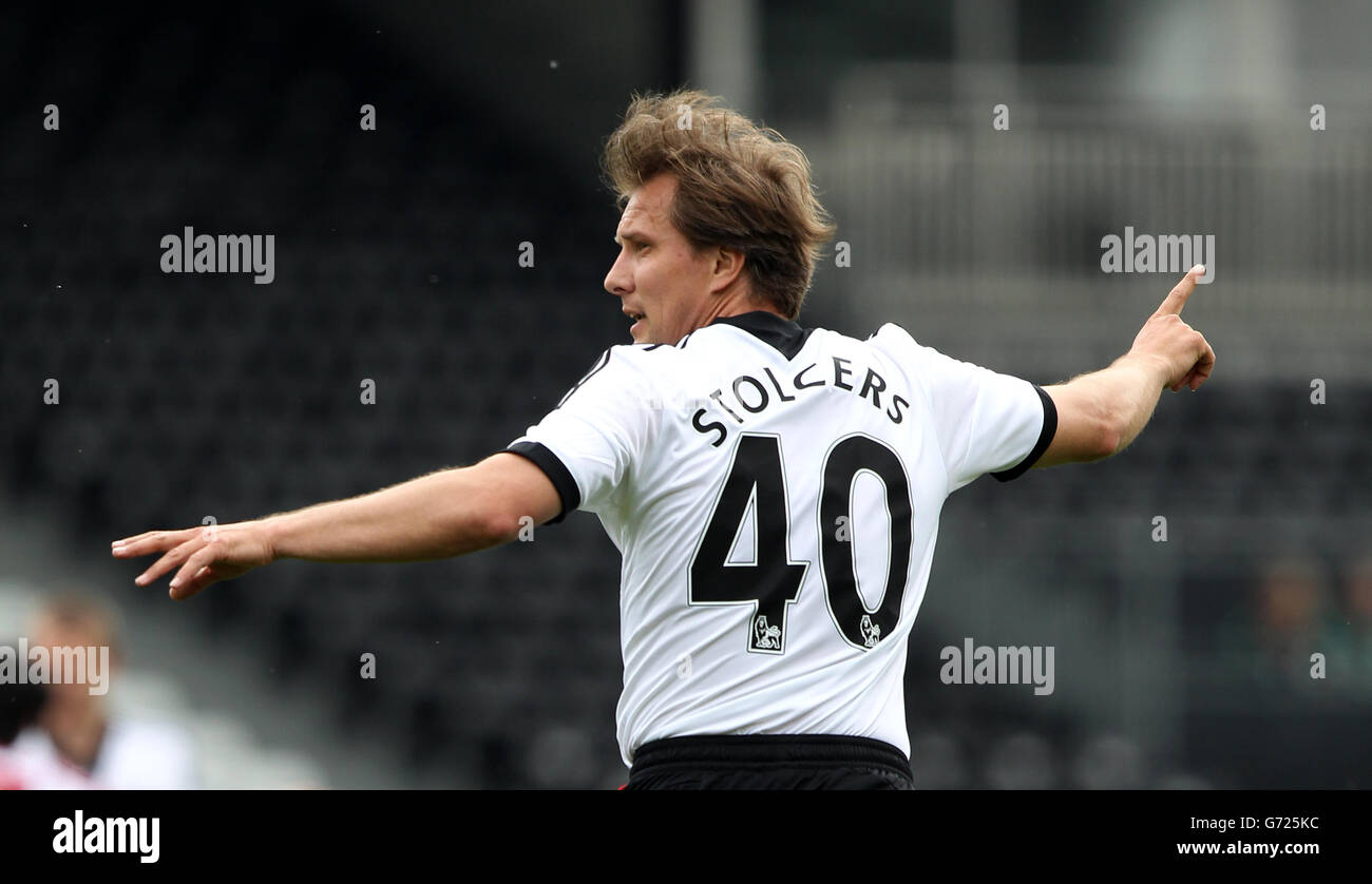 Fulhams andreja stolcers celebrates scoring hi-res stock photography ...