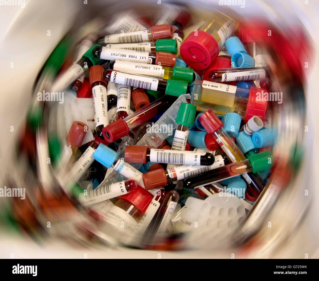 Blood samples in colored test tubes hi-res stock photography and images ...