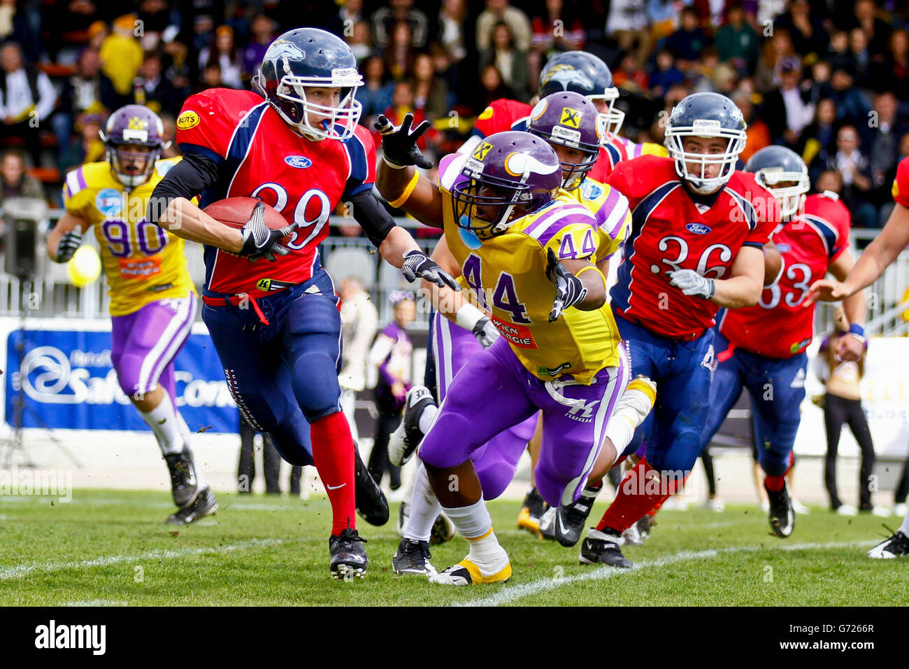 American Football, RB Andreas Gasser, No. 29 of the Calanda Broncos ...