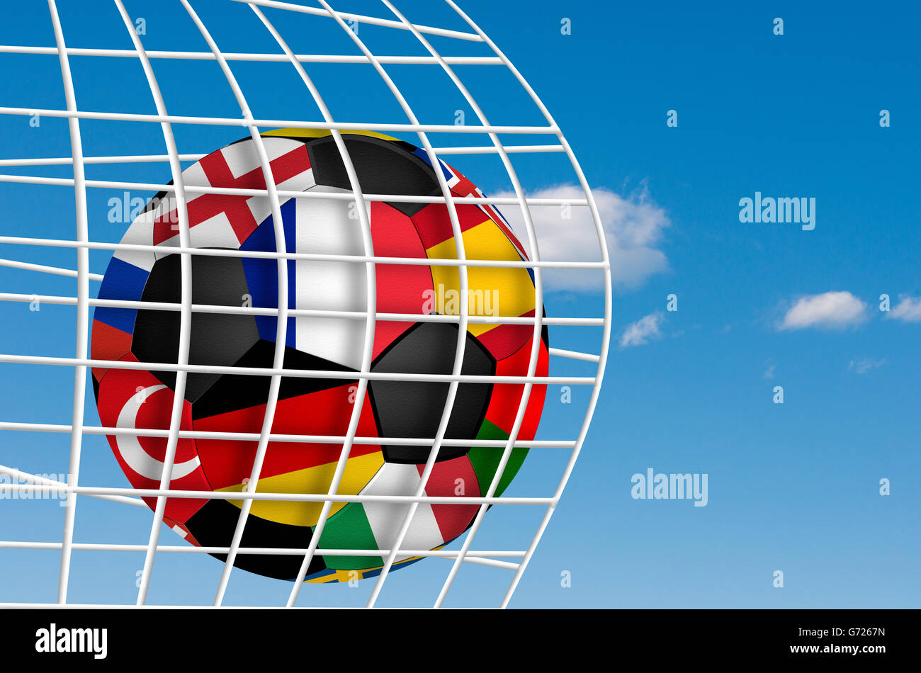 a view of a football ball in european football championship Stock Photo ...