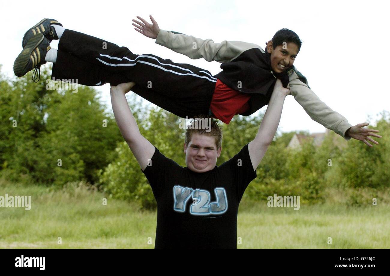 Lifting his friend cameron sharif hi-res stock photography and images ...