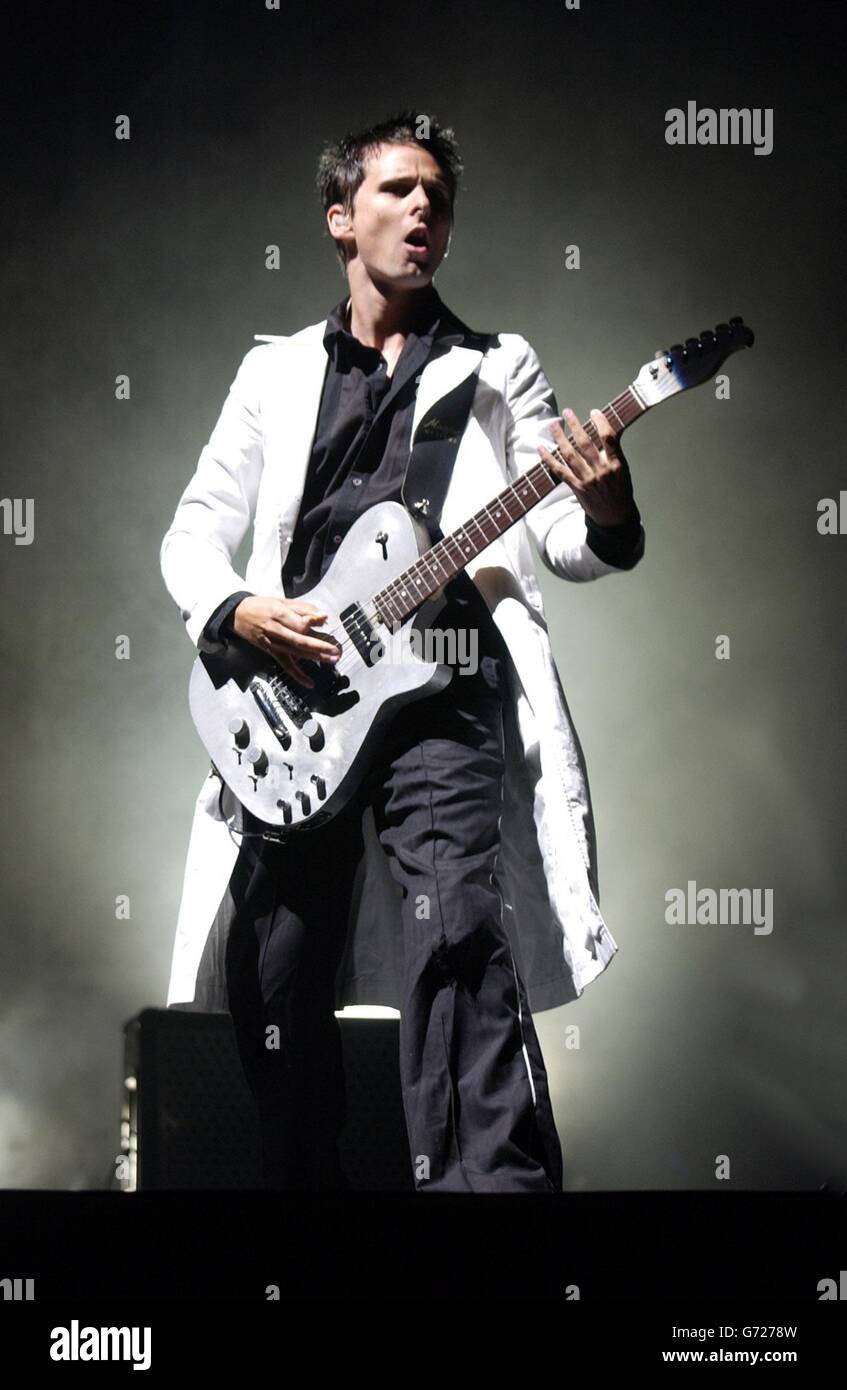 Muse performing on the Pyramid stage during the Glastonbury Festival ...
