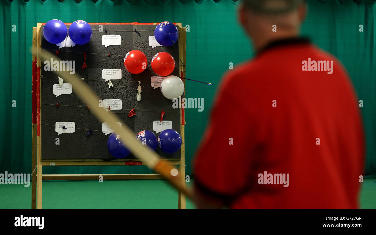 Blind Veterans archery competition Stock Photo - Alamy