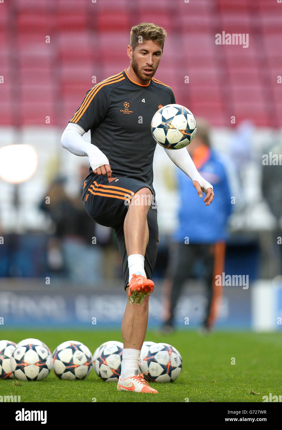 Real madrids sergio ramos during training hi-res stock photography and ...