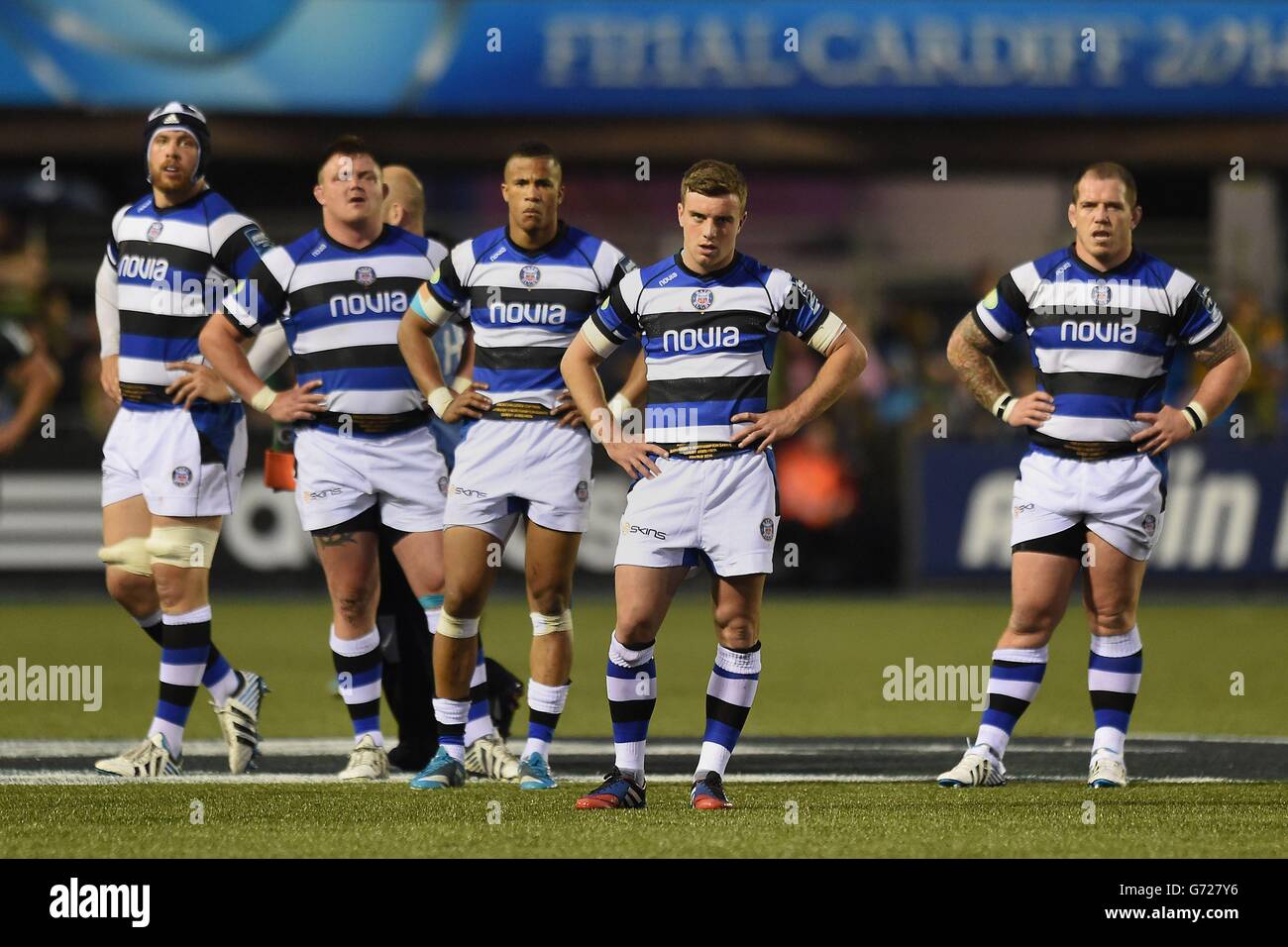 (left to right) Bath Rugby's Dave Attwood, David Wilson, Anthony Watson ...
