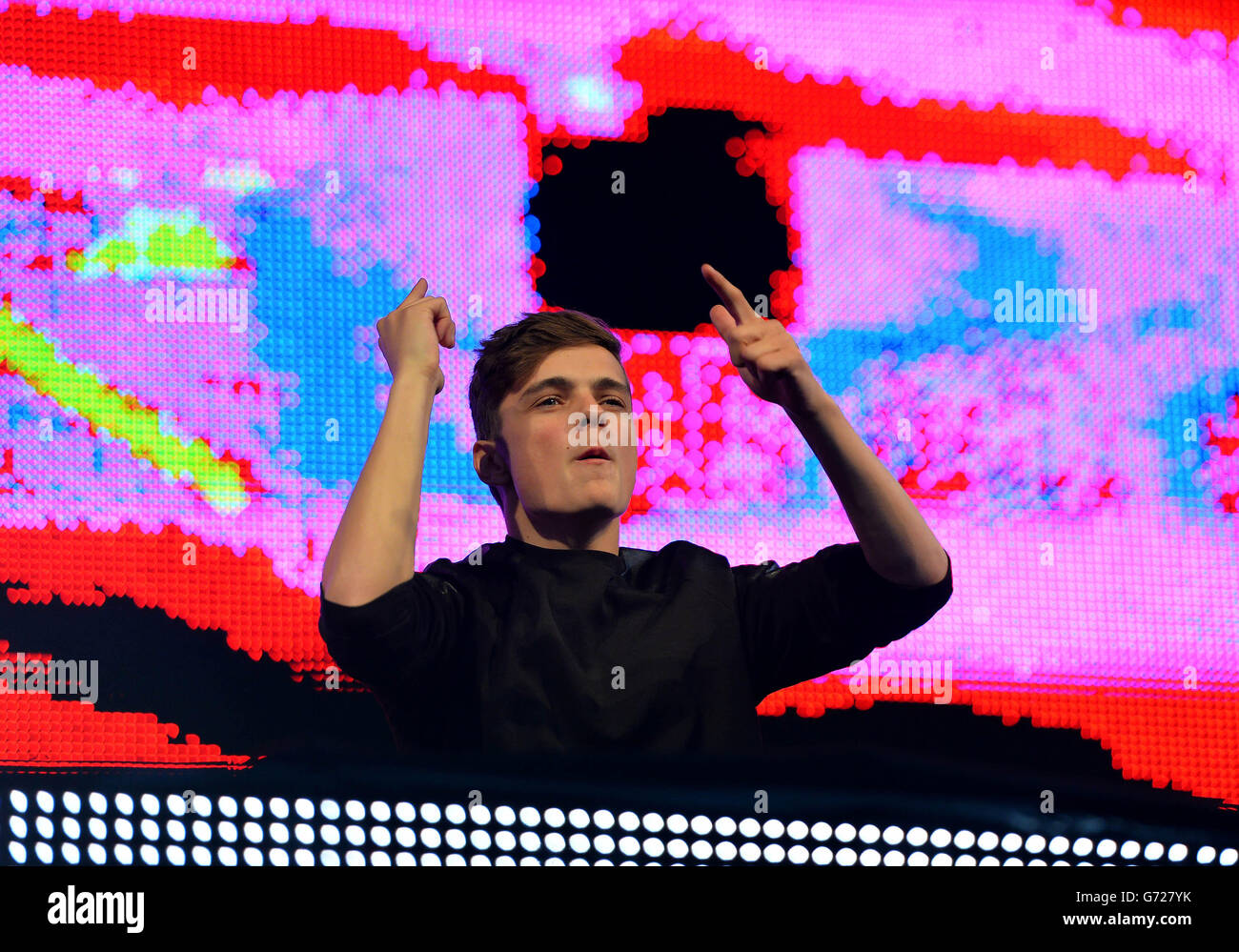 Martin Garrix performs on stage during Radio 1's Big Weekend at Glasgow ...