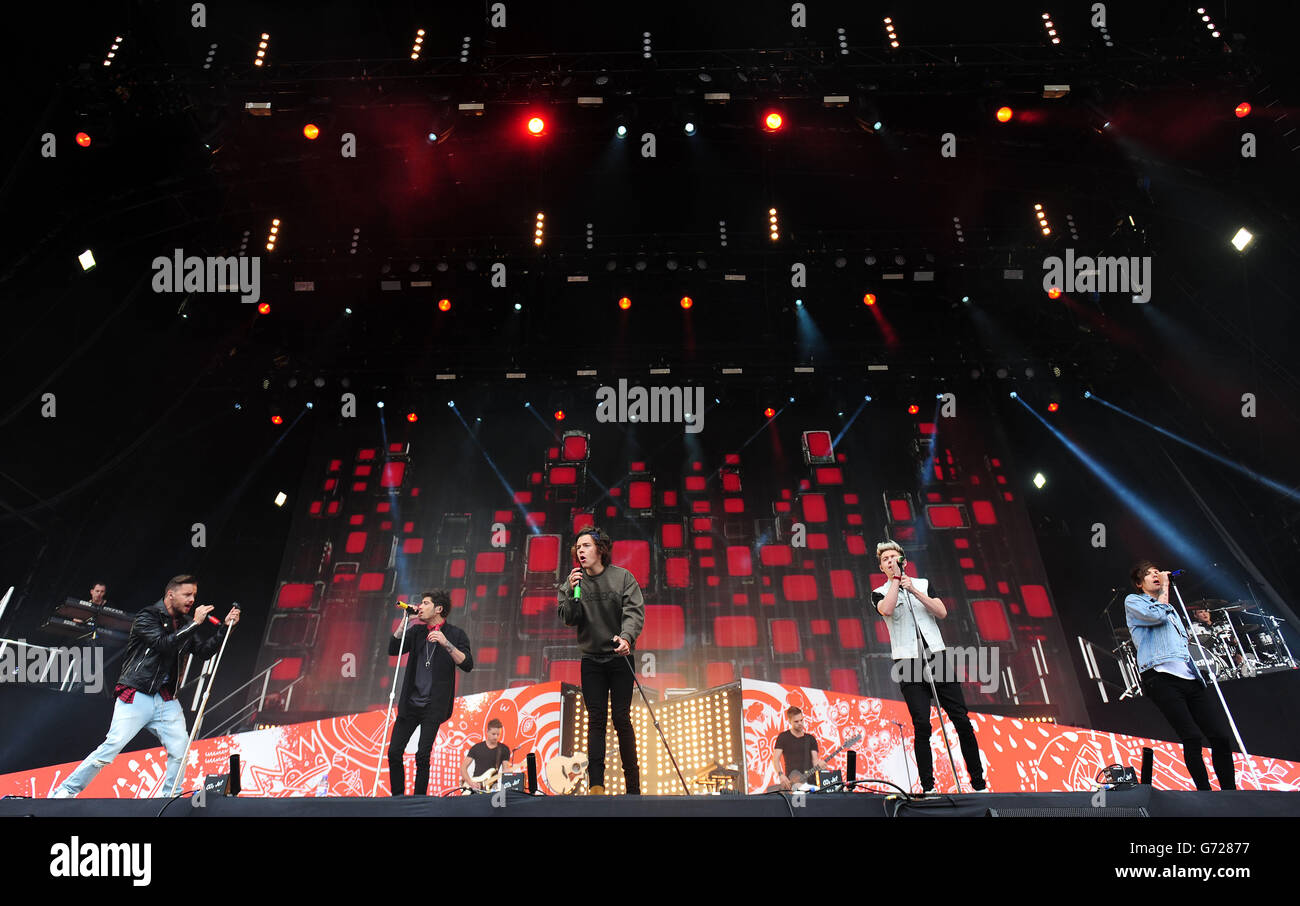BBC Radio 1 Big Weekend - Glasgow. One Direction performing on stage ...